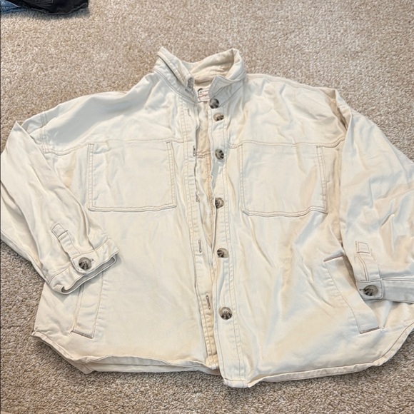 Stoosh | Jackets & Coats | Stoosh Vintage Denim Cream Jacket | Poshmark